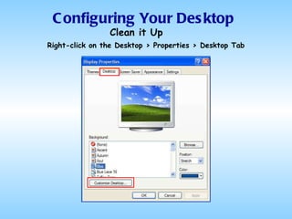 Configuring the desktop | PPT