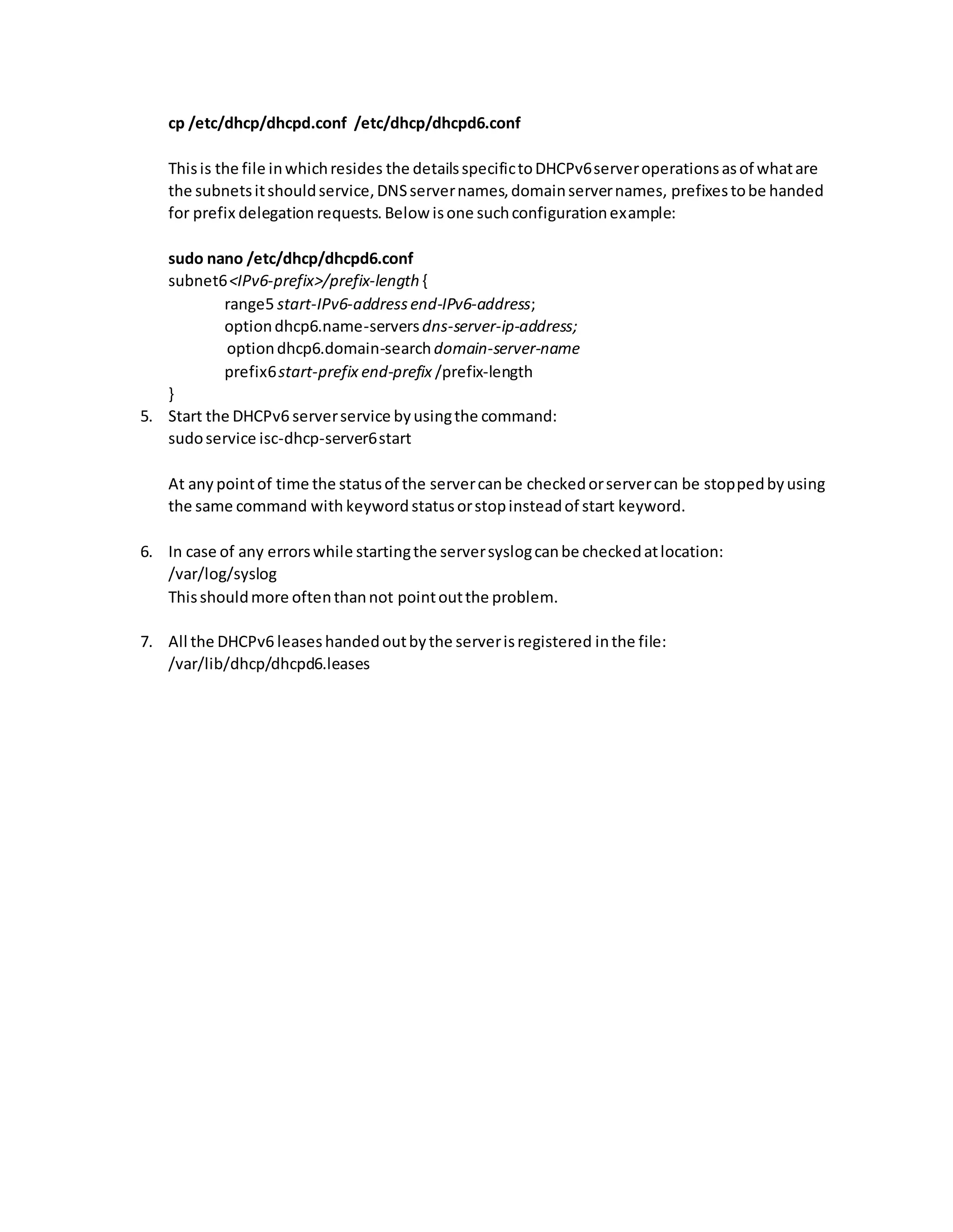 Configuring ubuntu 16.04 server as dhc pv6 server | PDF