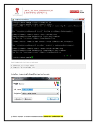 Configuring vnc server in linux | DOCX | Computing | Technology & Computing
