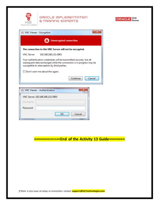 Configuring vnc server in linux | DOCX | Computing | Technology & Computing