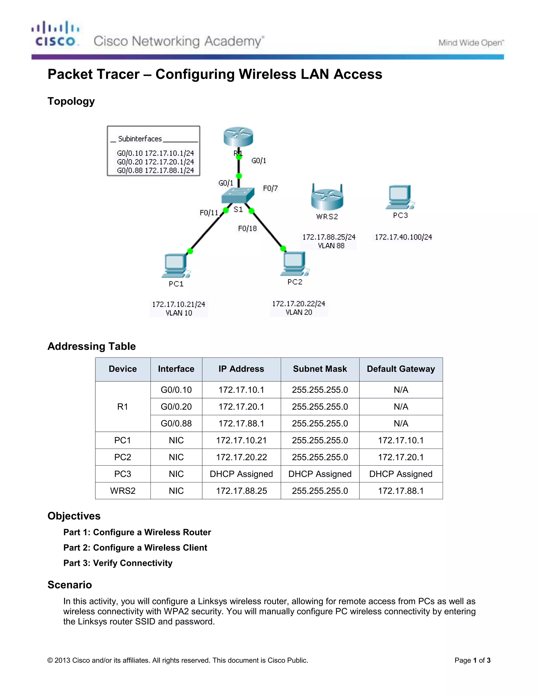 Configuring wireless lan access | PDF