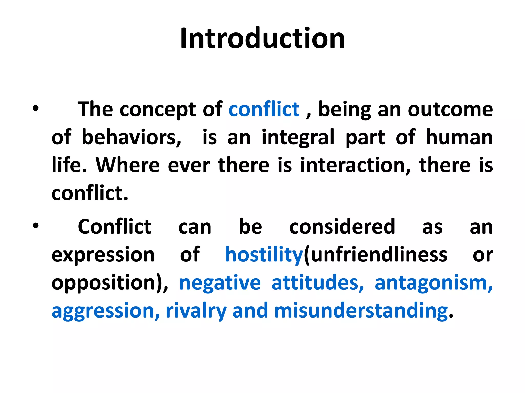 Confilct and conflict resolution | PPTX