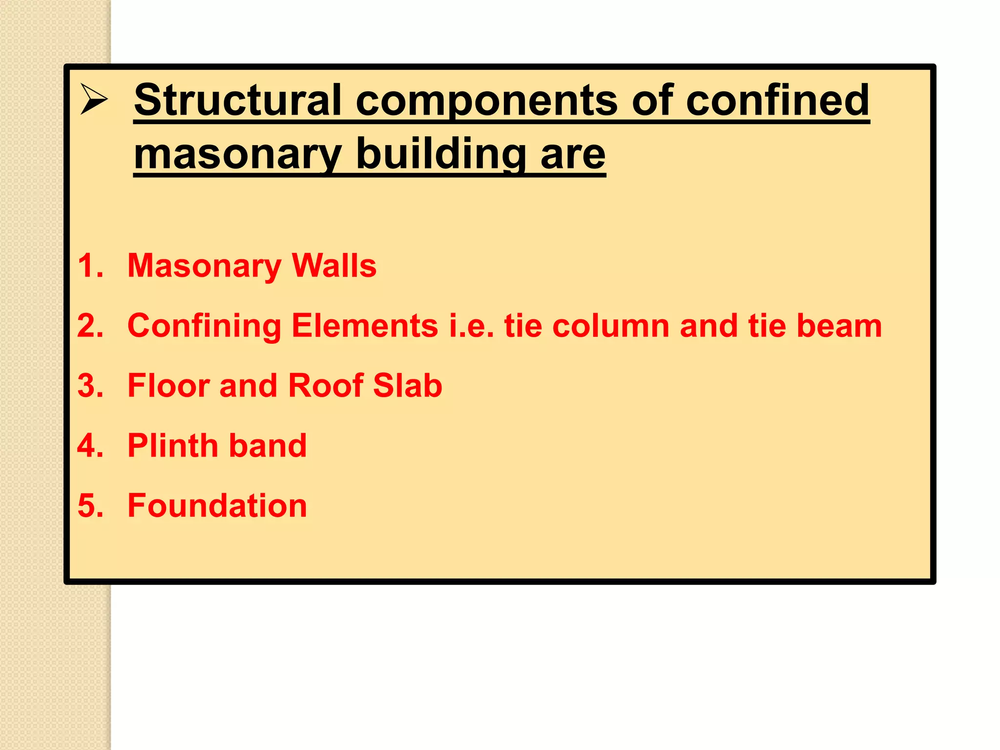 Confined masonary construction | PPTX