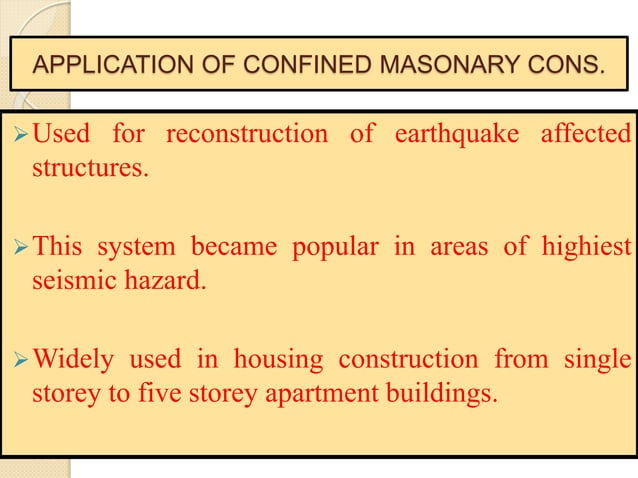 Confined masonary construction | PPT