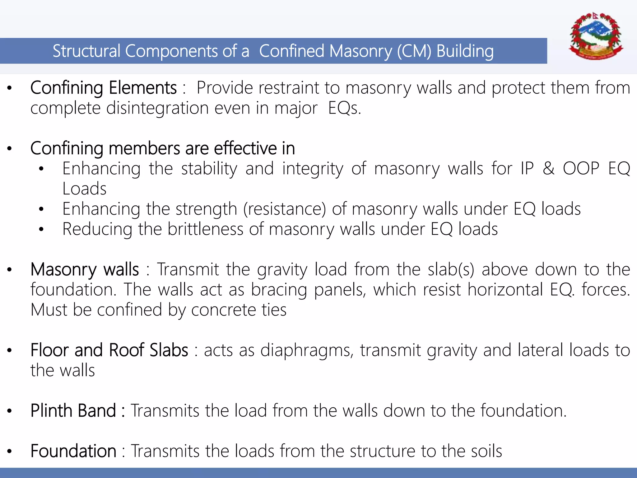 Confined masonry overview | PPTX