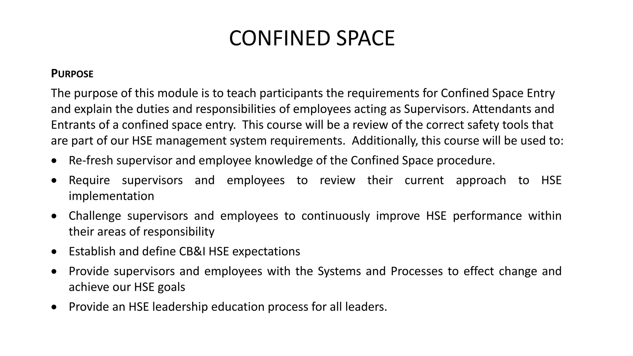 Confined Space Entry For Confined Space Training Pptx