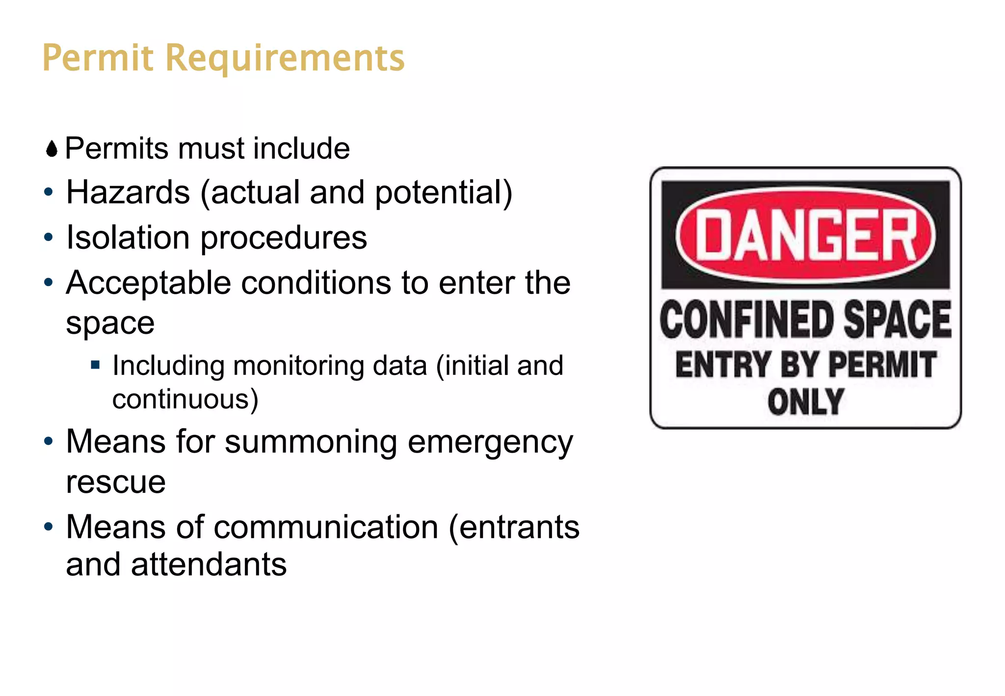 Confined space awareness session | PPTX