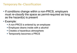 Confined space awareness session | PPTX