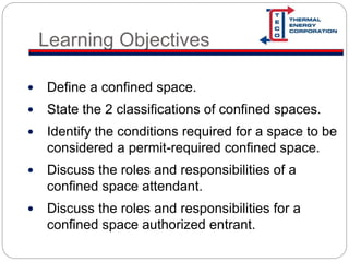 Confined Space Attendant and Entrant | PPT