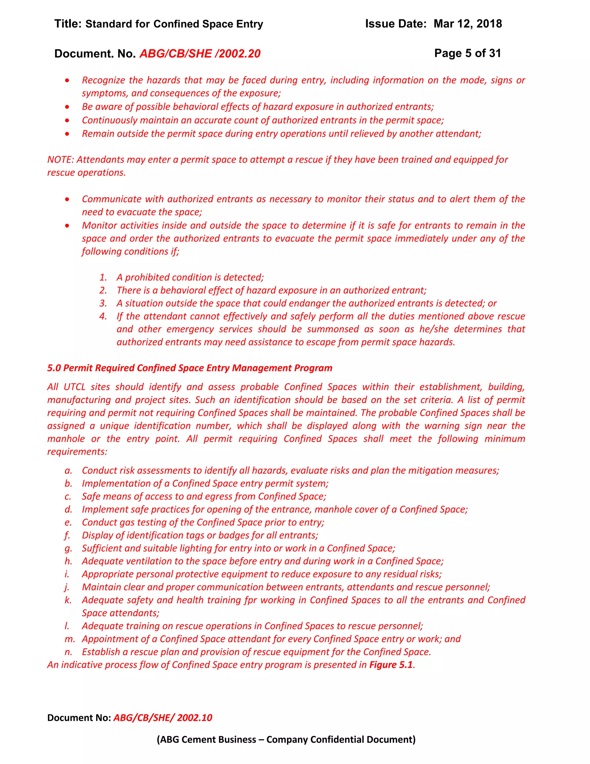 Confined space entry | PDF