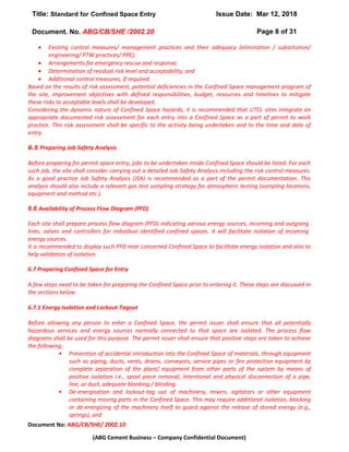 Confined space entry | PDF