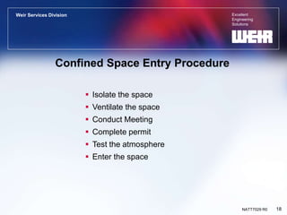 Confined space entry natt7029 | PPT