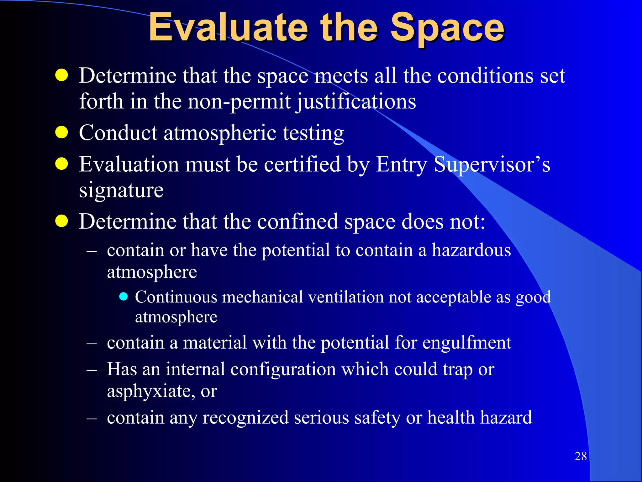 Confined Space Entry | PPT