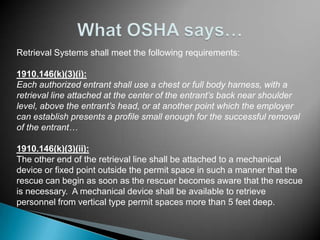 Confined space rescue | PPTX