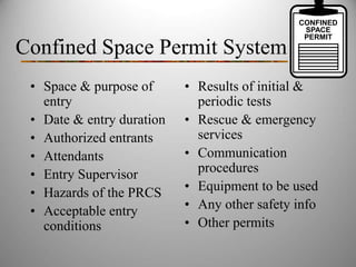 Confined spaces | PPT