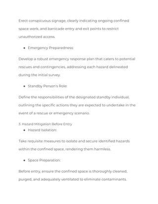 Confined Spaces: An Industrial Work Guide | PDF