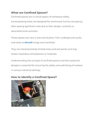 Confined Spaces: An Industrial Work Guide | PDF