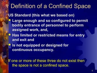 Confined Spaces level safety ppt for new | PPT