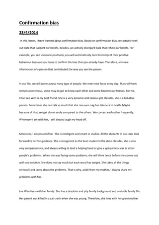 Confirmation bias | DOCX