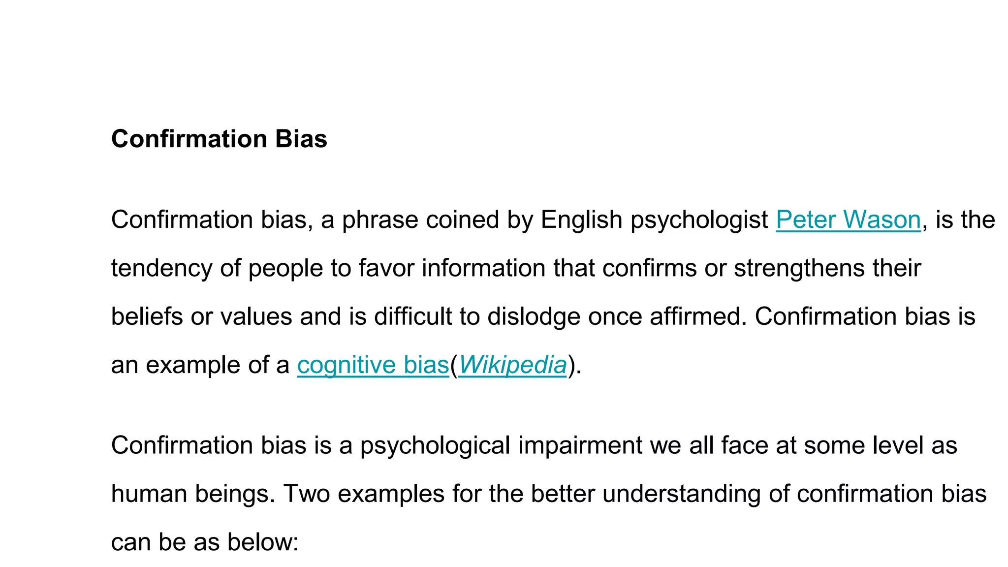 Confirmation Bias and How Does it affect UX Research | PPTX