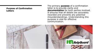 confirmation letter format , Confirmation Email Template | PPTX