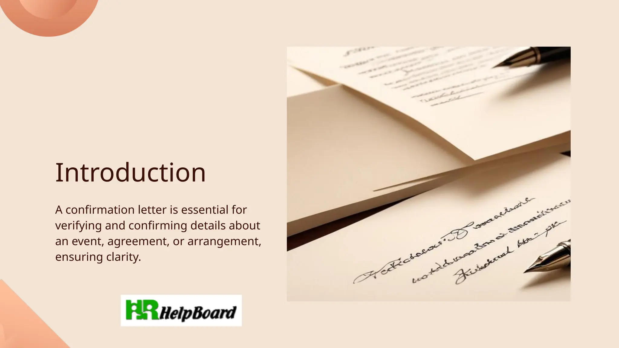 Confirmation Letter Sample, Confirmation Email | PPTX