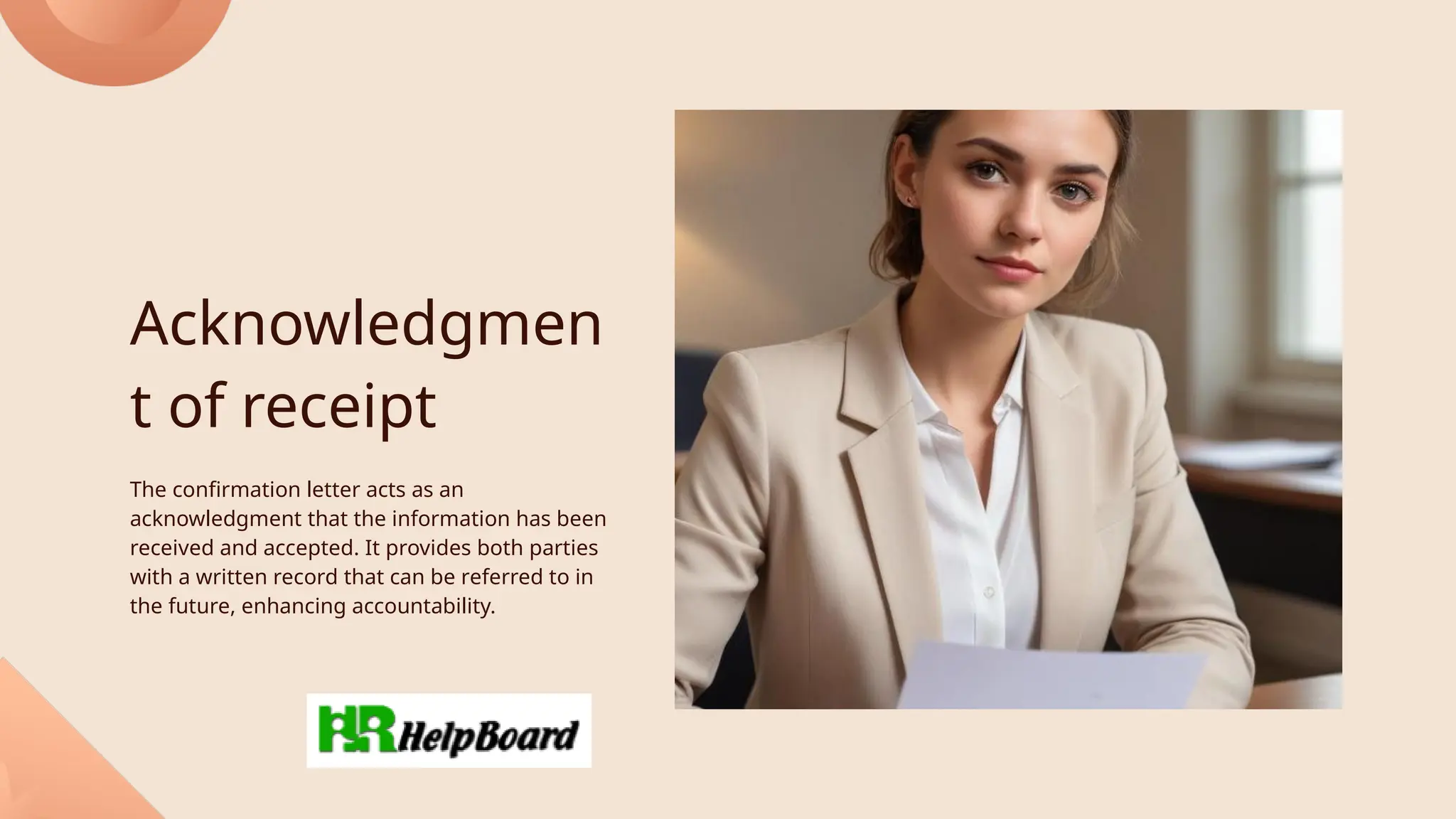 Confirmation Letter Sample, Confirmation Email | PPTX