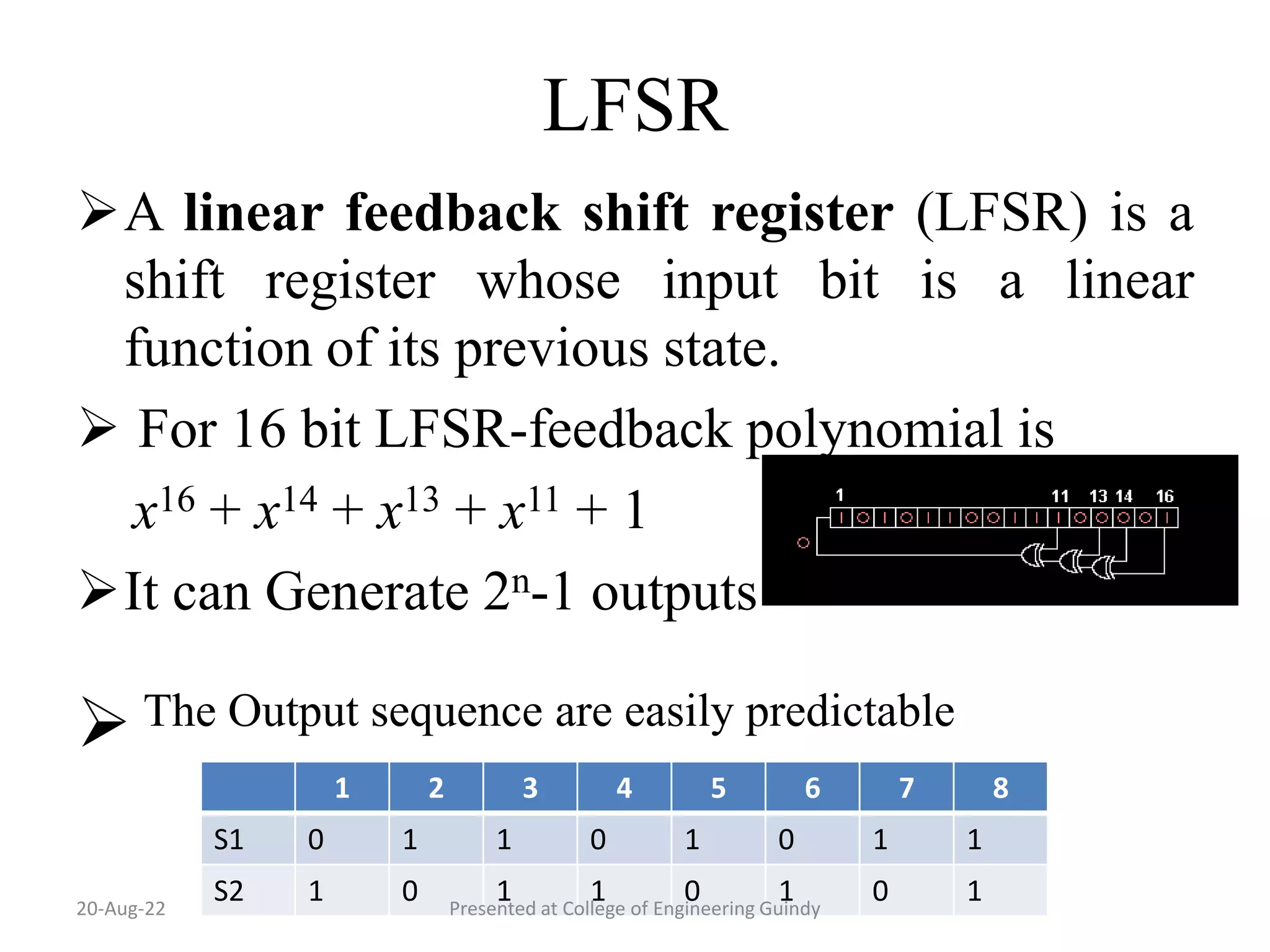 Design of Low Power NFSR for RFID System.pptx