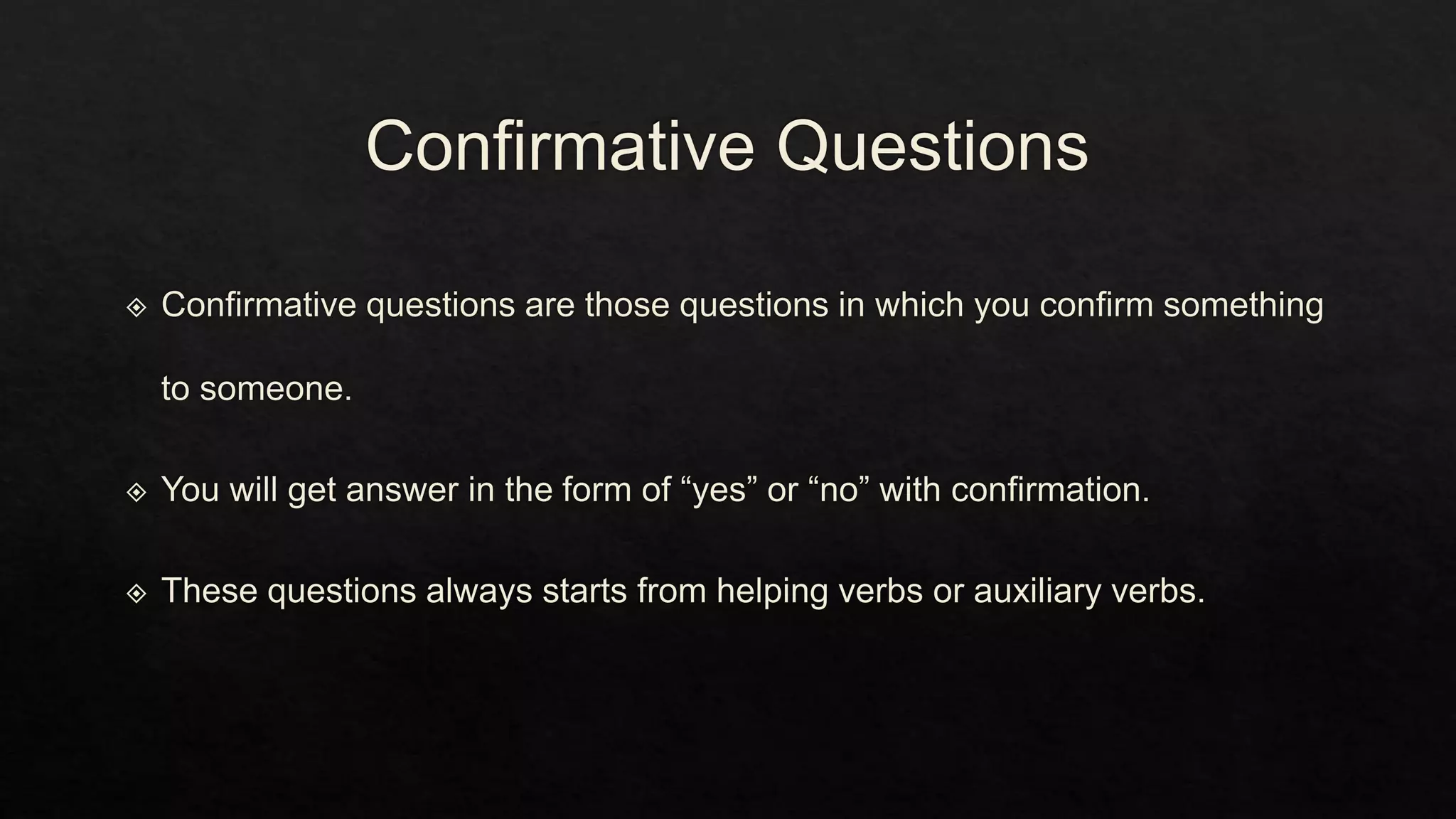 Confirmative and informative questions | PPTX