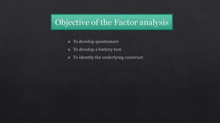 Exploratory factor analysis | PPTX