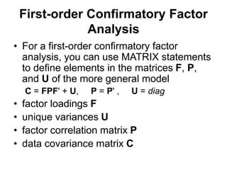 Confirmatory Factor Analysis presentatioon .ppt