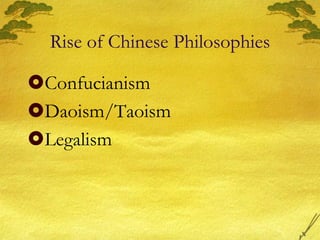 Confucianism, Legalism, Daoism | PDF