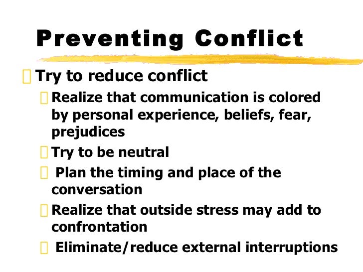 Conflict management