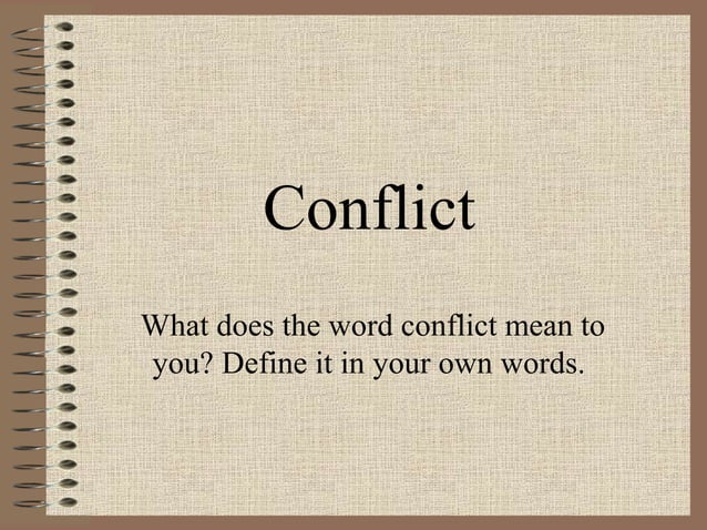 Conflict in literature | PPT