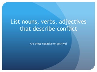 Conflict | PPT