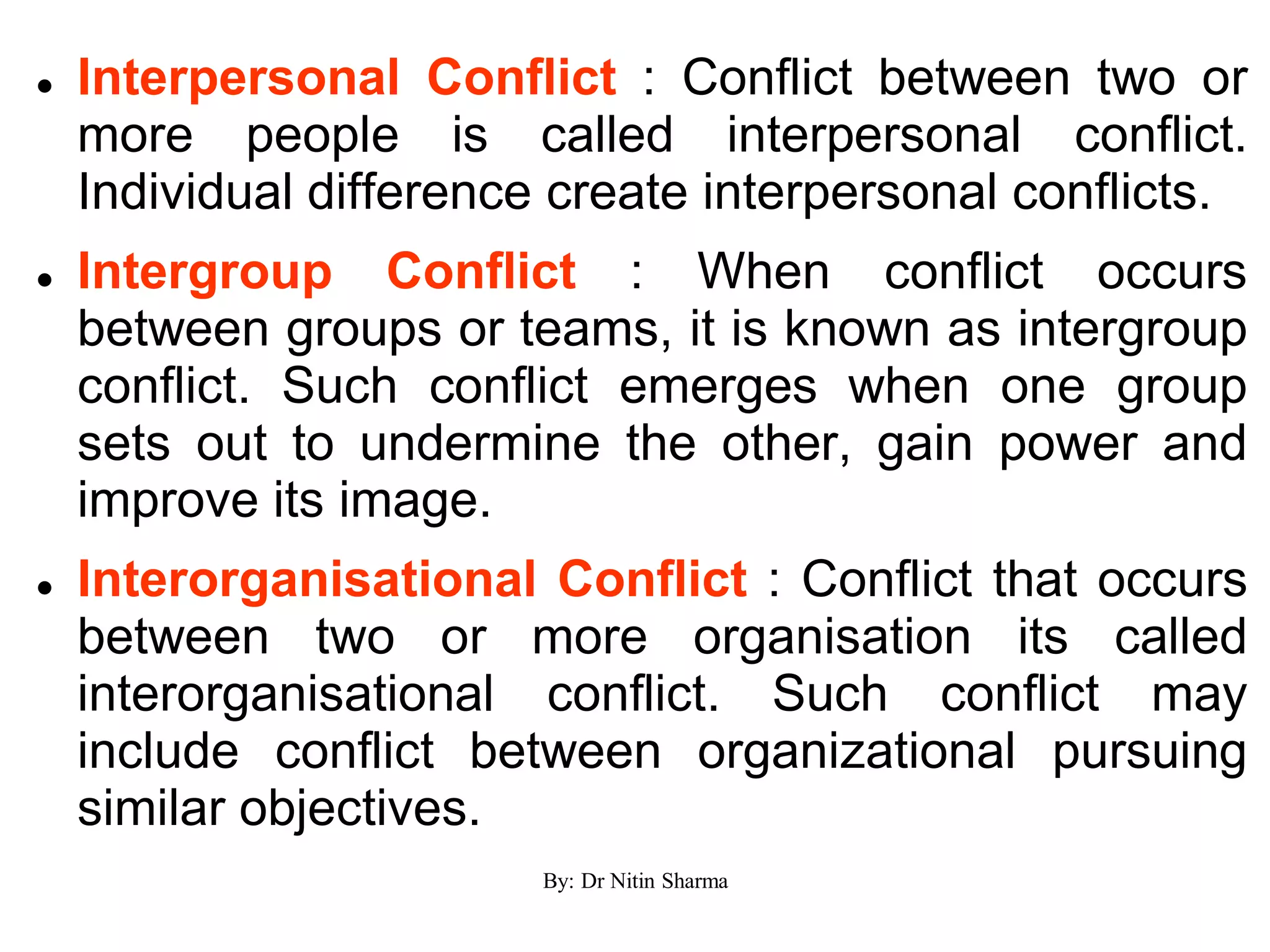 Organizational Behaviour : Conflict | PDF