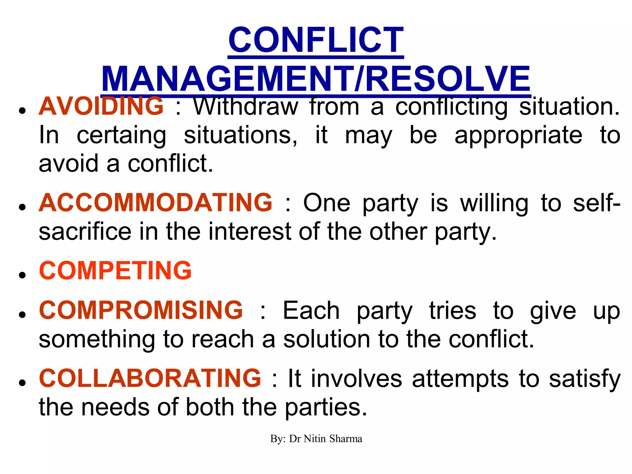 Organizational Behaviour : Conflict | PDF