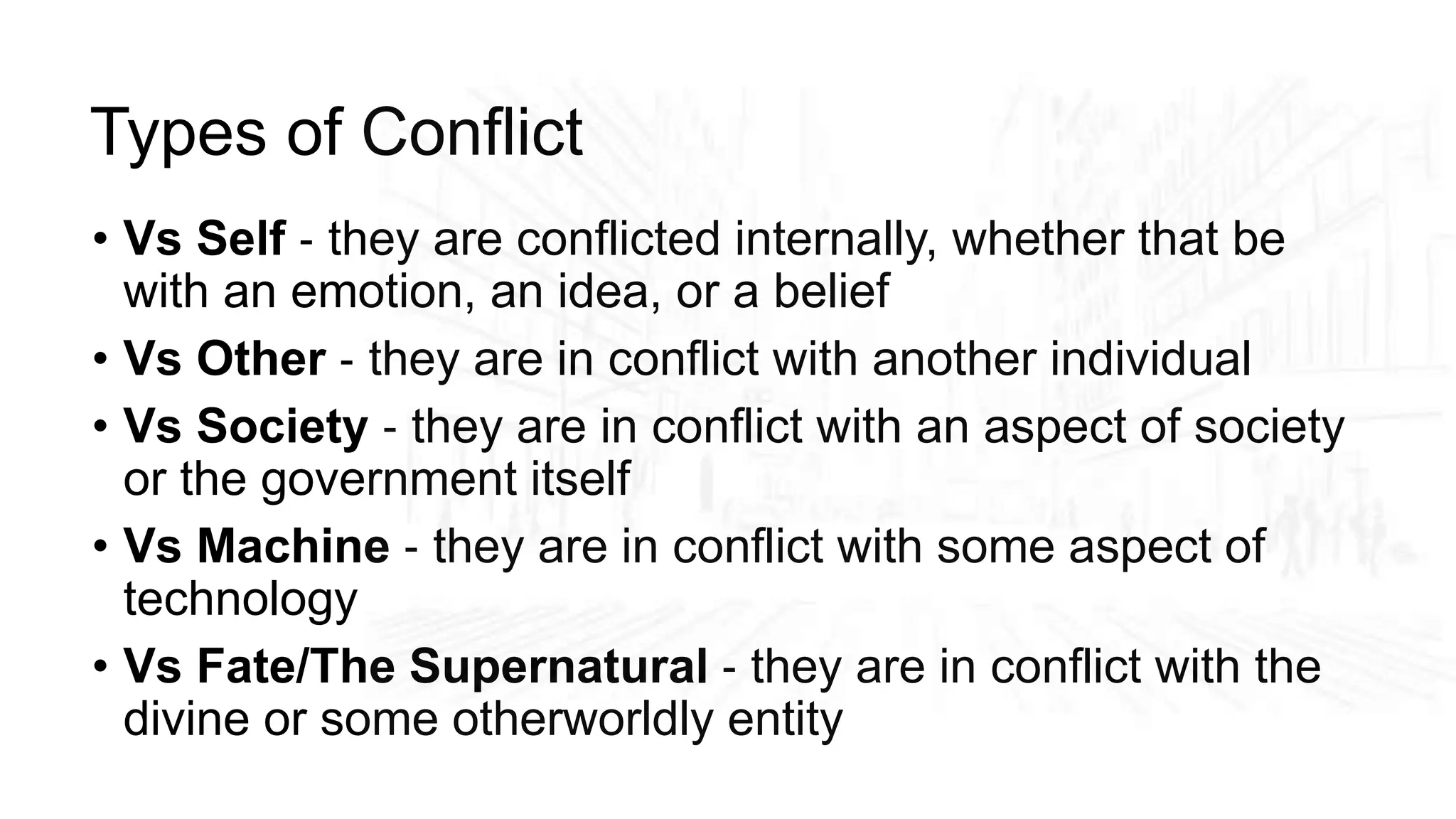 Narrative Conflict - Senior English - Short Story Unit | PPT