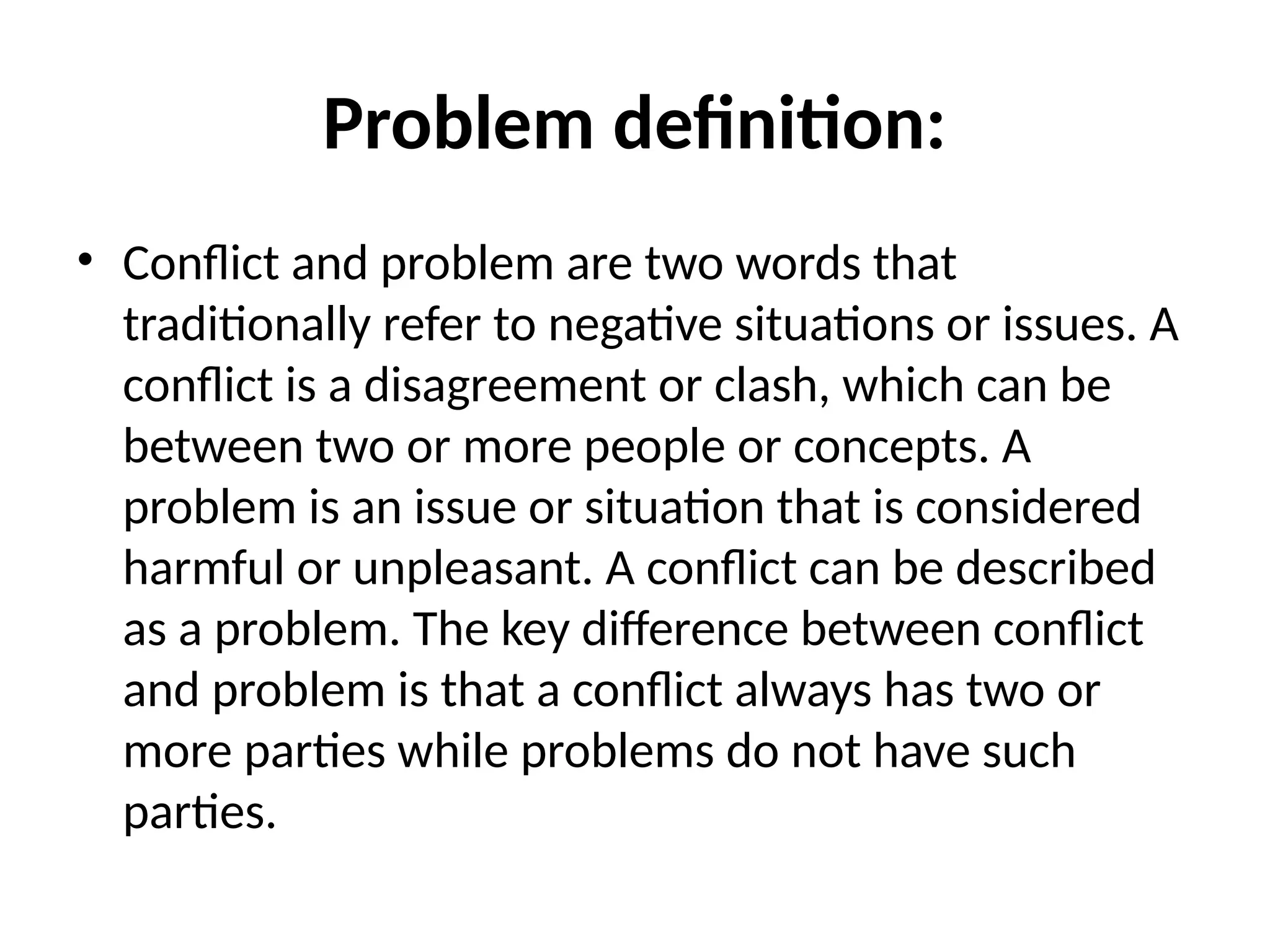 PPT ON CONFLICT AND ITS TYPES AND DIFFERENCES | PPTX