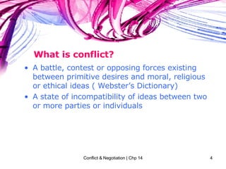 Conflict and Negotitations | PPT