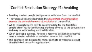 Conflict- causes and strategies.pptx | Business | Business and Finance