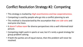 Conflict- causes and strategies.pptx | Business | Business and Finance