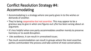 Conflict- causes and strategies.pptx | Business | Business and Finance