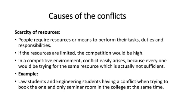 Conflict- causes and strategies.pptx | Business | Business and Finance