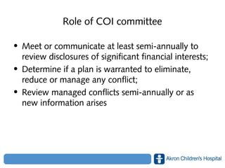 Research Financial Conflict of Interest | PPT