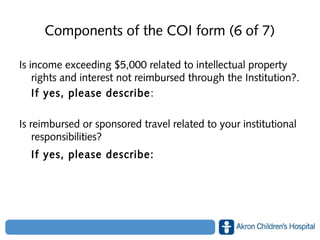 Research Financial Conflict of Interest | PPT