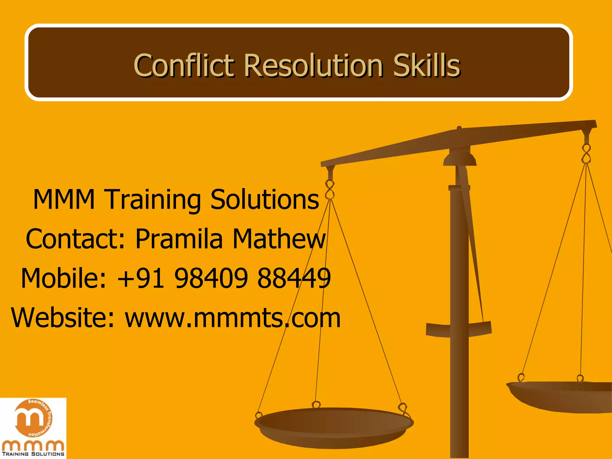 Conflict Resolution Skills | PPT