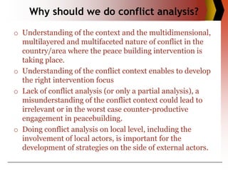 Conflict Analysis and Peace Building | PPTX