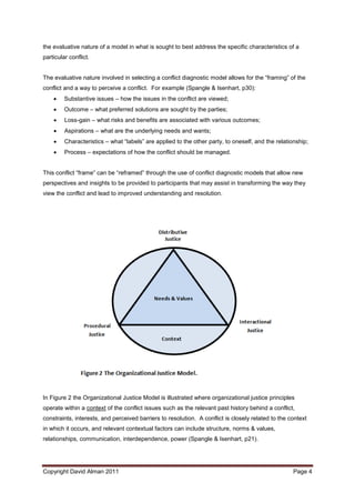 Conflict analysis using an organizational justice model.v1