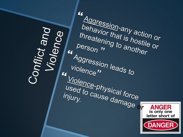 Conflict and anger | PPT